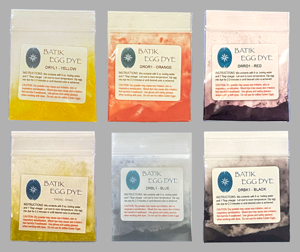 Batik Dye Basic Color Set of 6 by Folk Impressions – WaxArtSupply