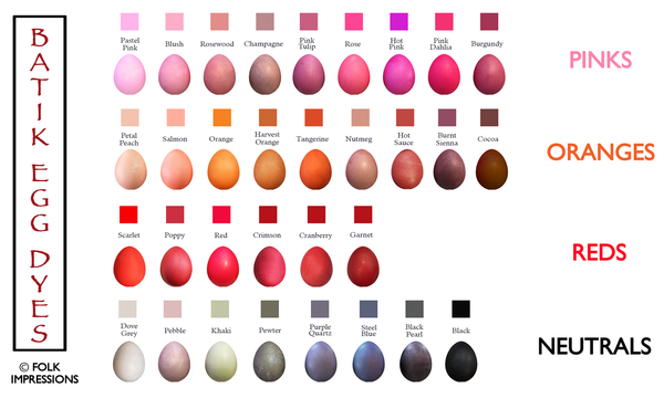 Custom Batik Egg Dye Set of 5 – WaxArtSupply